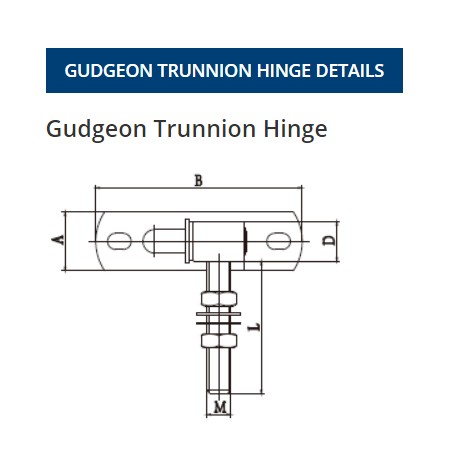 Gate Hinges Gudgeon Trunnion, Set of 2 Adjustable Heavy Duty Hinge