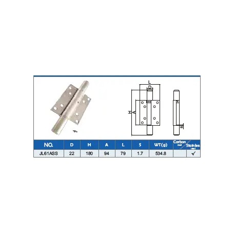 Self Closing Gate Hinges Set of 2 Heavy Duty Stainless Steel